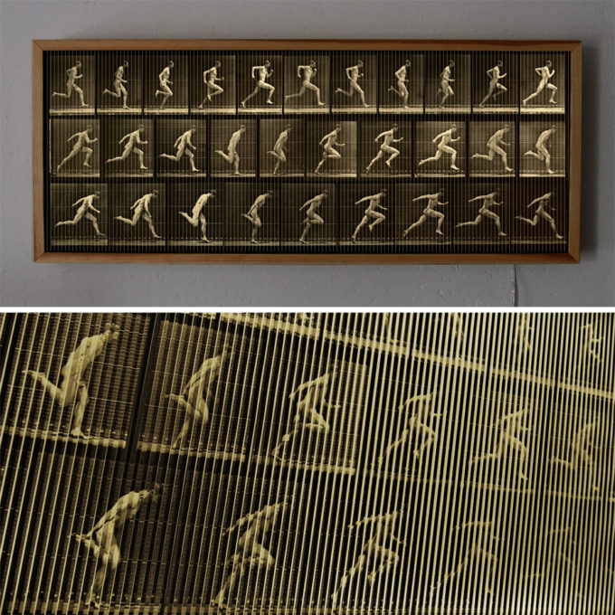 Muybridge Man Running Animation Cycle - Op Art 14x36 Lightbox • MINI ...